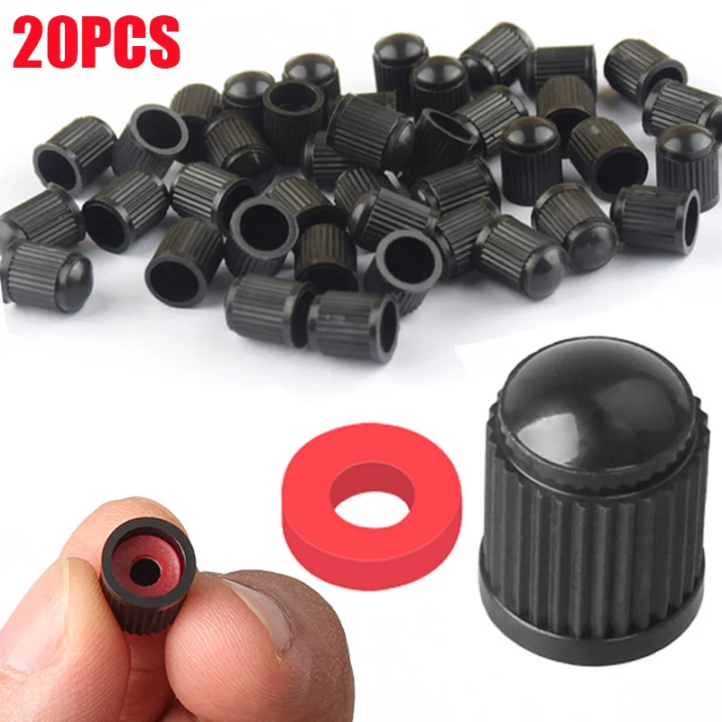 20Pcs-Car-Tire-Tyre-Valve-Caps-with-O-Rubber-Ring-Dust-Covers-Plastic ...