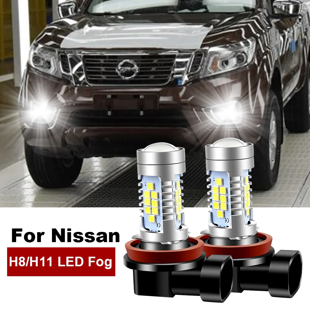 2pcs-LED-Fog-Light-Blub-H8-H11-3000LM-For-Nissan-Navara-NP300-D40-D23 ...