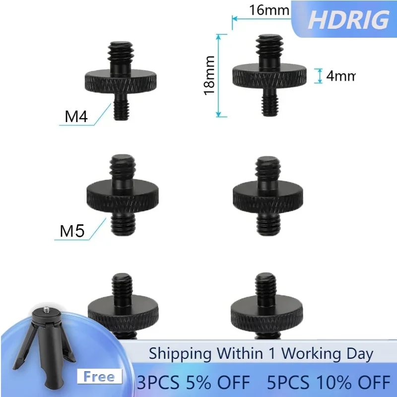 HDRIG-Double-end-M4-M5-M6-Male-to-1-4-20-Male-Thread-Screw-Convert ...