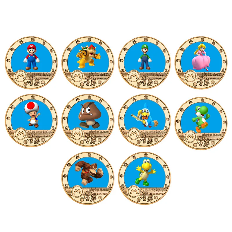 Super-Mario-Bros-Commemorative-Coin-Anime-Luigi-Yoshi-Princess-Peach ...