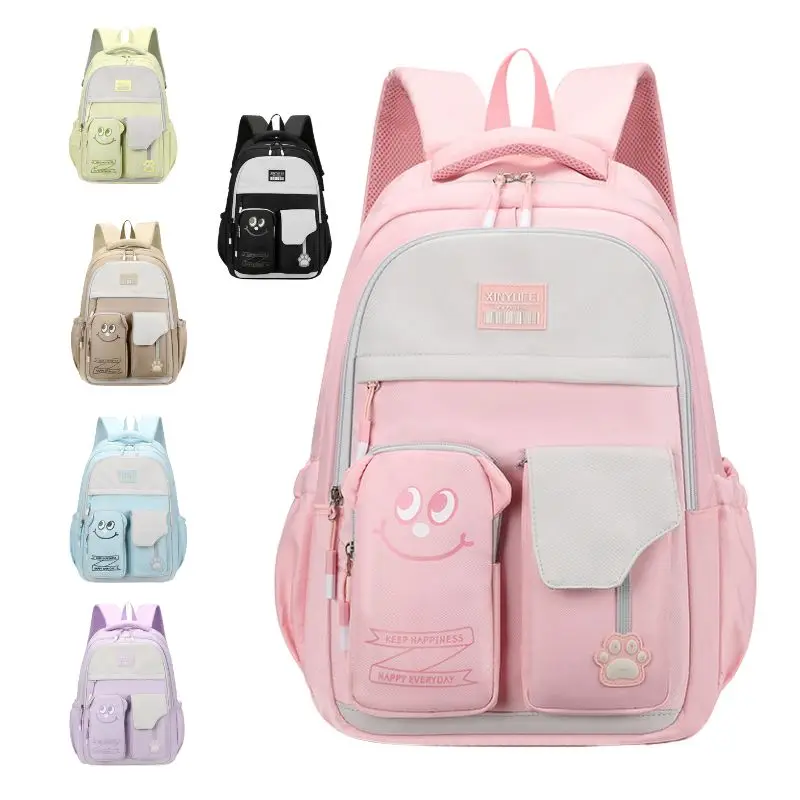 Waterproof-Outdoor-Color-blocking-Cartoon-Kids-Backpack-Middle ...