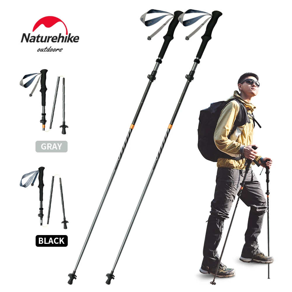 Naturehike-bastones-de-Trekking-de-fibra-de-carbono-5-secciones-palos ...