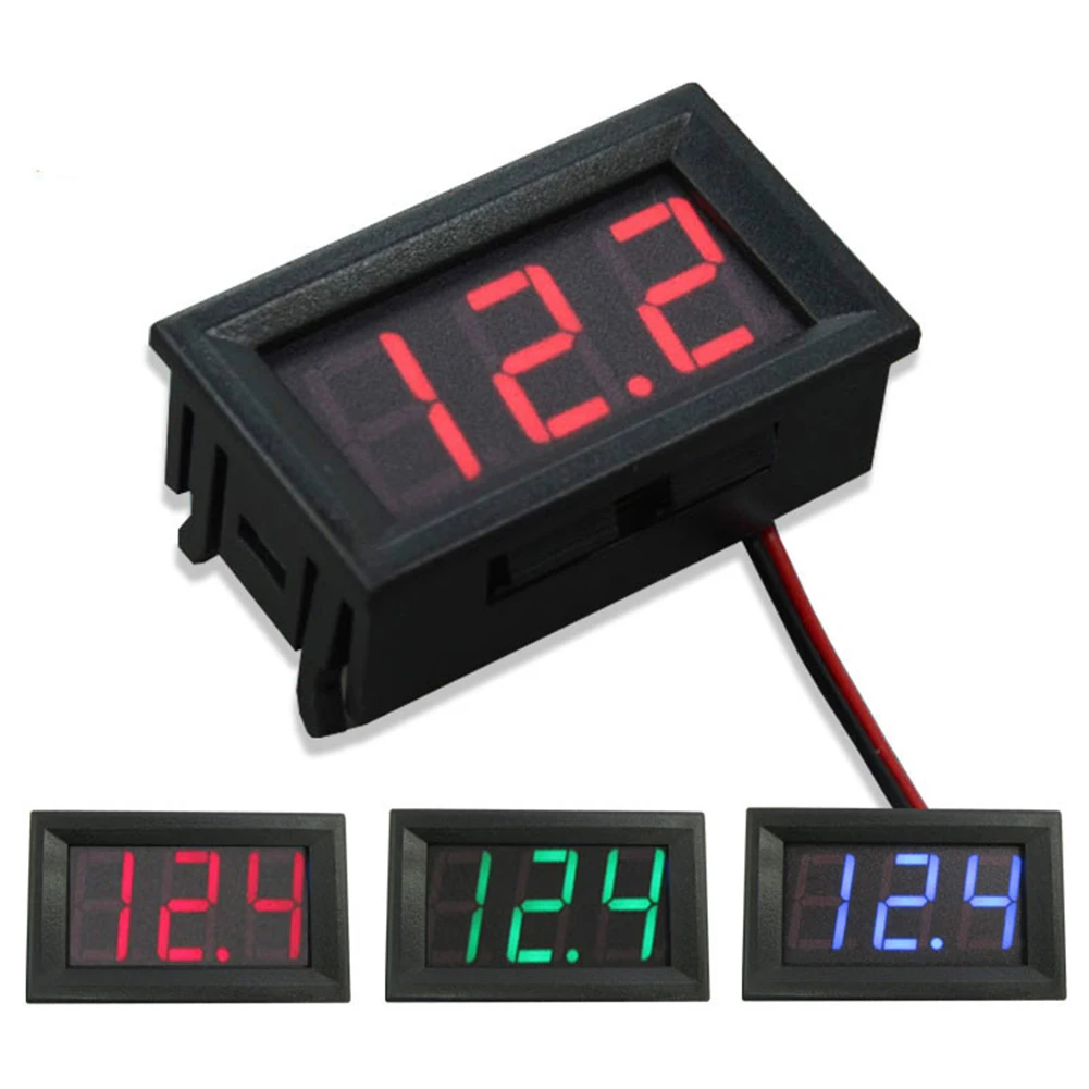 DC4-5V-30V-Digital-Voltmeter-Waterproof-0-56-Inch-Voltage-Panel-Meter ...