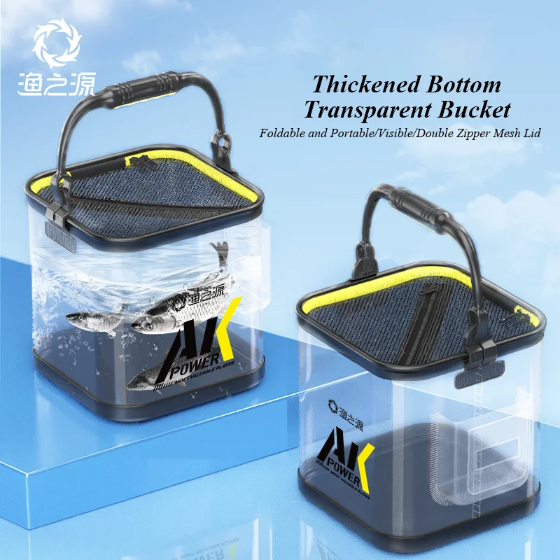 Fishing-Bait-Bucket-Foldable-Live-Fish-Multi-Functional-Container ...