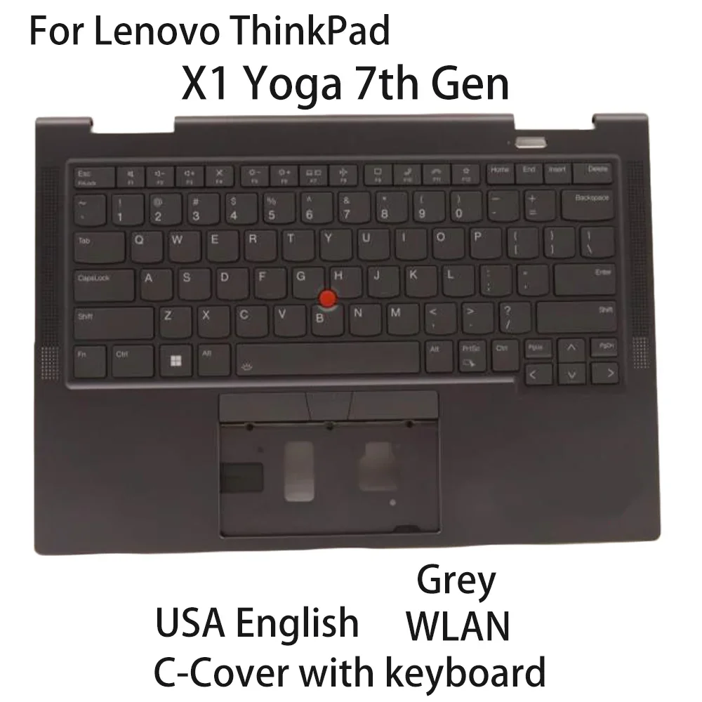 New For Lenovo ThinkPad X1 Yoga 7th Gen Laptop C-Cover with keyboard ...