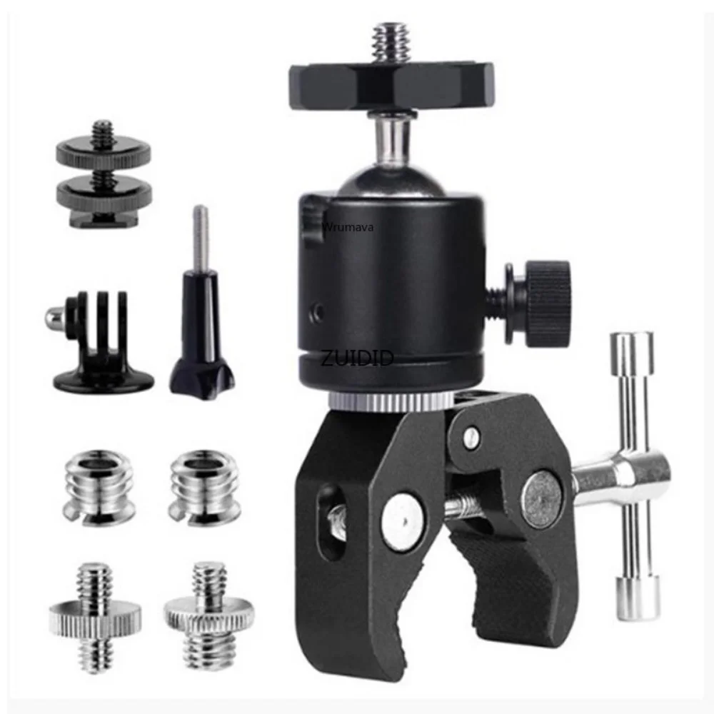 Metal-Camera-Super-Clamp-Ball-Head-Clamp-Magic-Arm-With-1-4-Screw-Hole ...