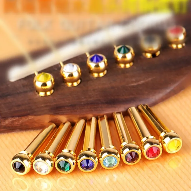 6Pcs-Copper-Guitar-Strings-Nail-Tenuto-Acoustic-Guitar-Bridge-Pins ...