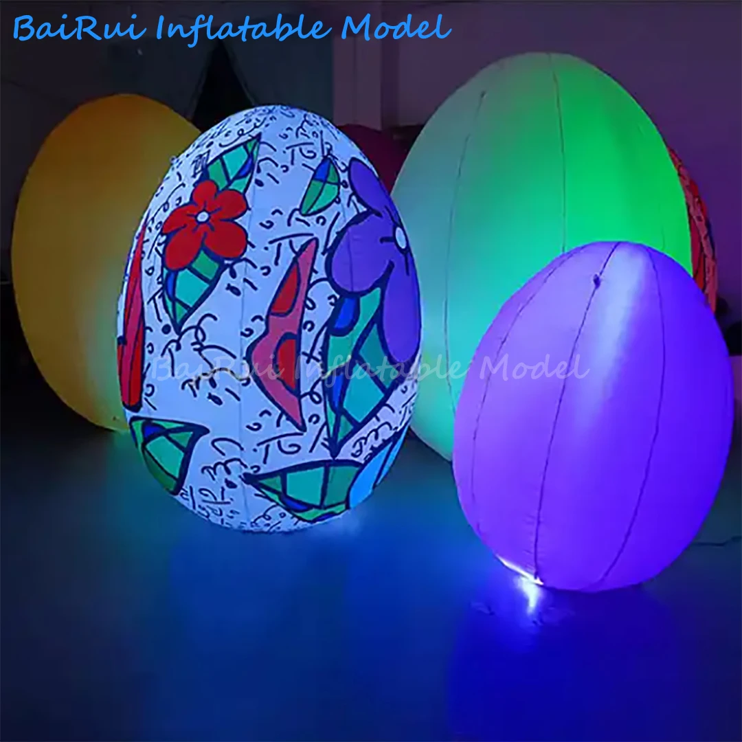 Inflatable-Easter-Eggs-Air-Blow-Oval-Ball-Color-Changing-LED-Light ...