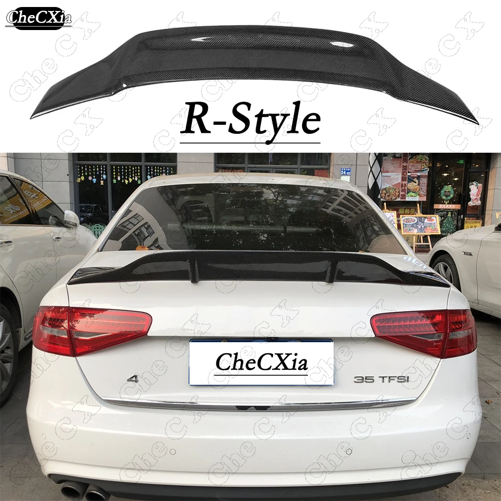 For-Audi-A4-S4-RS4-B8-5-100-Real-Carbon-Fiber-Highquality-Rear-Spoiler ...