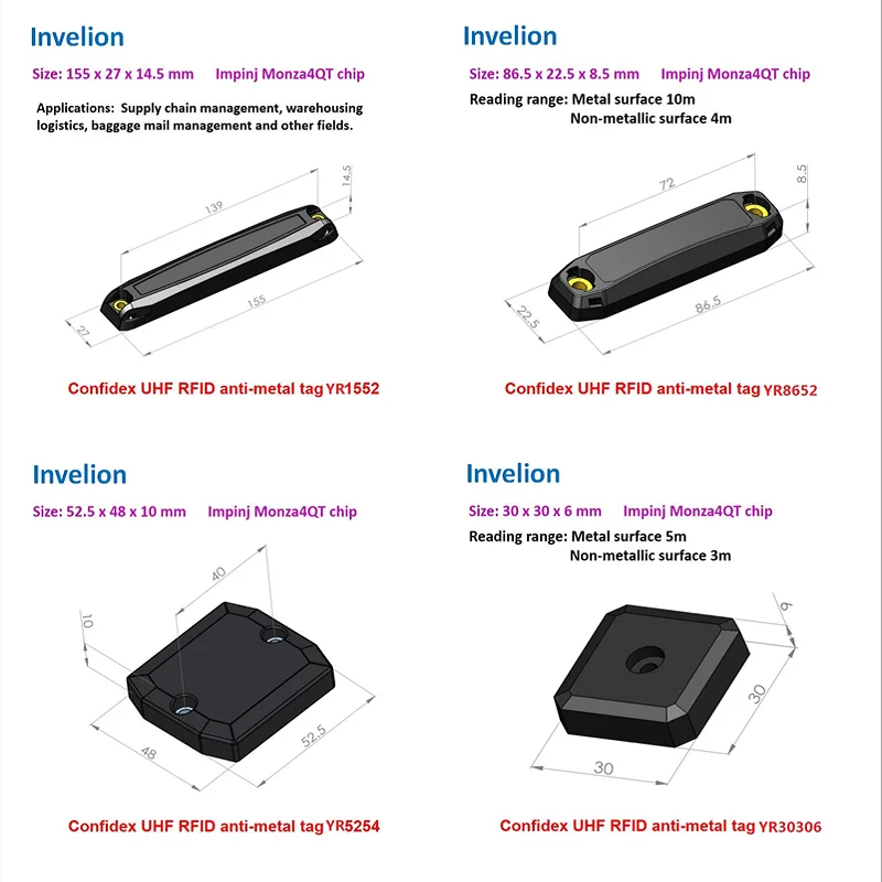 Uhf Rfid Anti-metal Tag Same With Confidex Ironside Slim 915mhz 868mhz ...