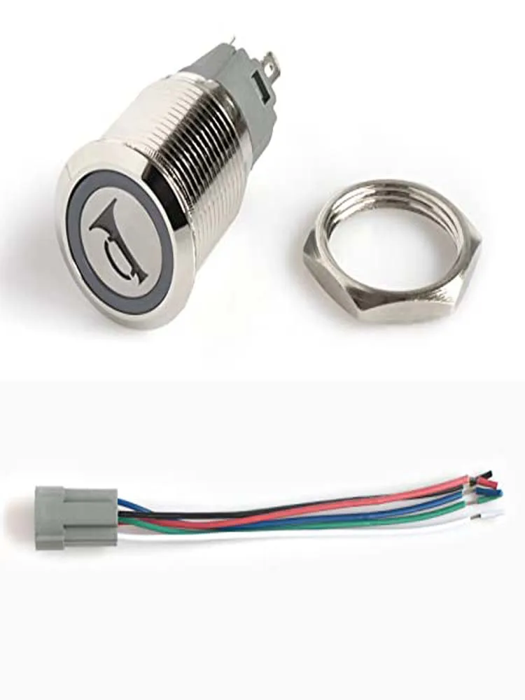 OSXCAUES-Momentary-Metal-Push-Button-Switch-16-mm-5-Pins-with-Wire ...