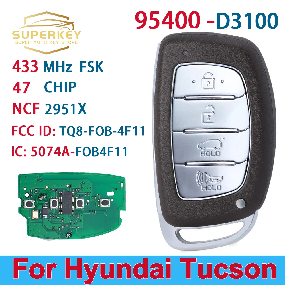SUPERKEY-95440-D3100-TQ8-FOB-4F11-Keyless-Smart-Car-Key-433-92MHz-FSK ...