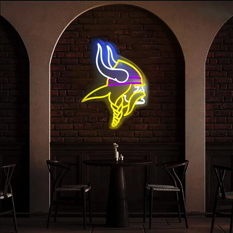 Vikings-Neon-Sign-Art-Lights-Football-Team-LED-Light-Sports-Light ...