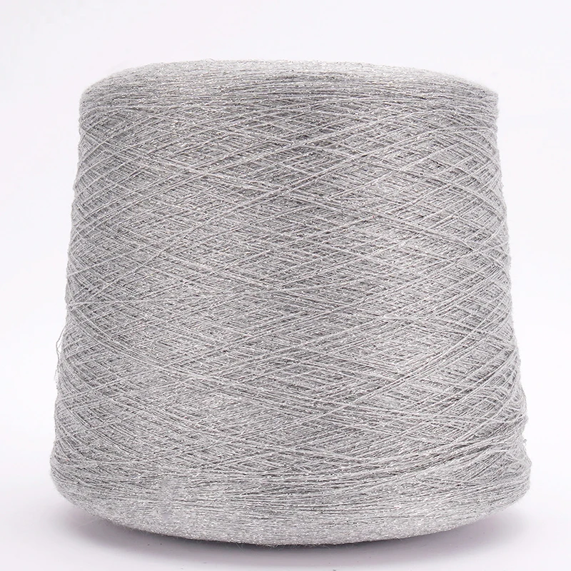 New 500g Soft Thin Gold Silver Silk Wire Mercerized Cotton Yarn For ...