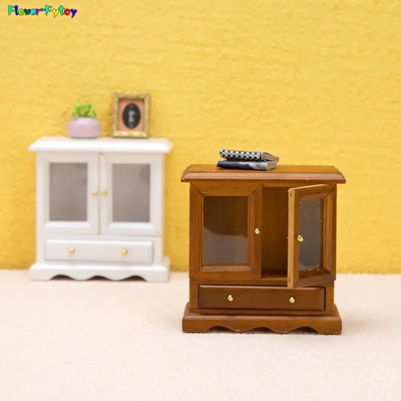 1pc 1/12 Miniature Dollhouse Display Cupboard Doll House Cabinet ...