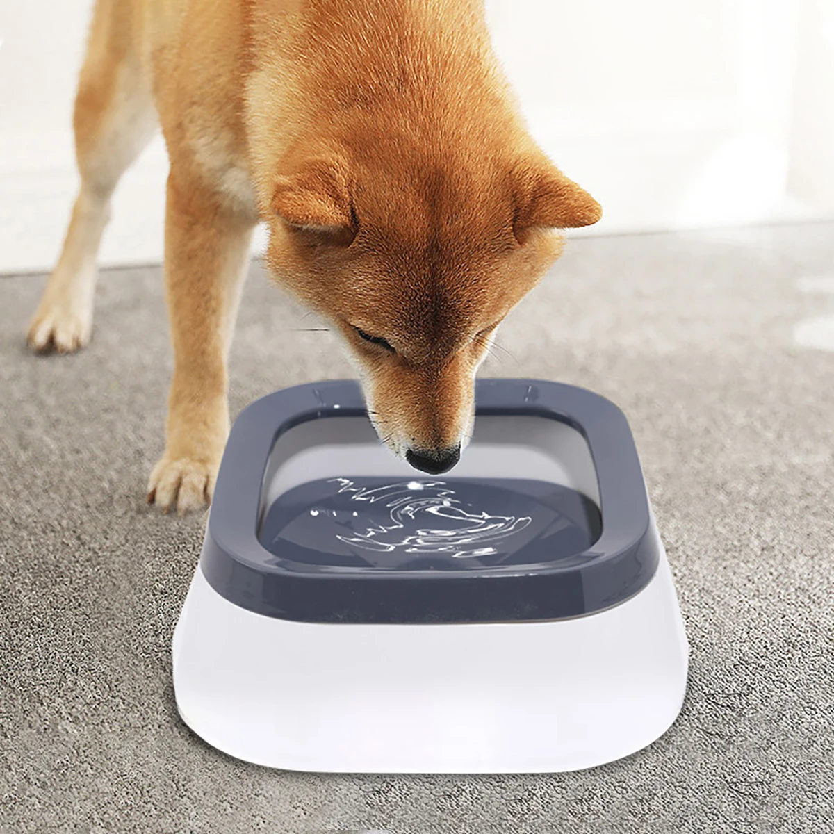 1PC Dog Floating Water Bowl No Spill Slow Water Feeder Dog Bowl Non ...