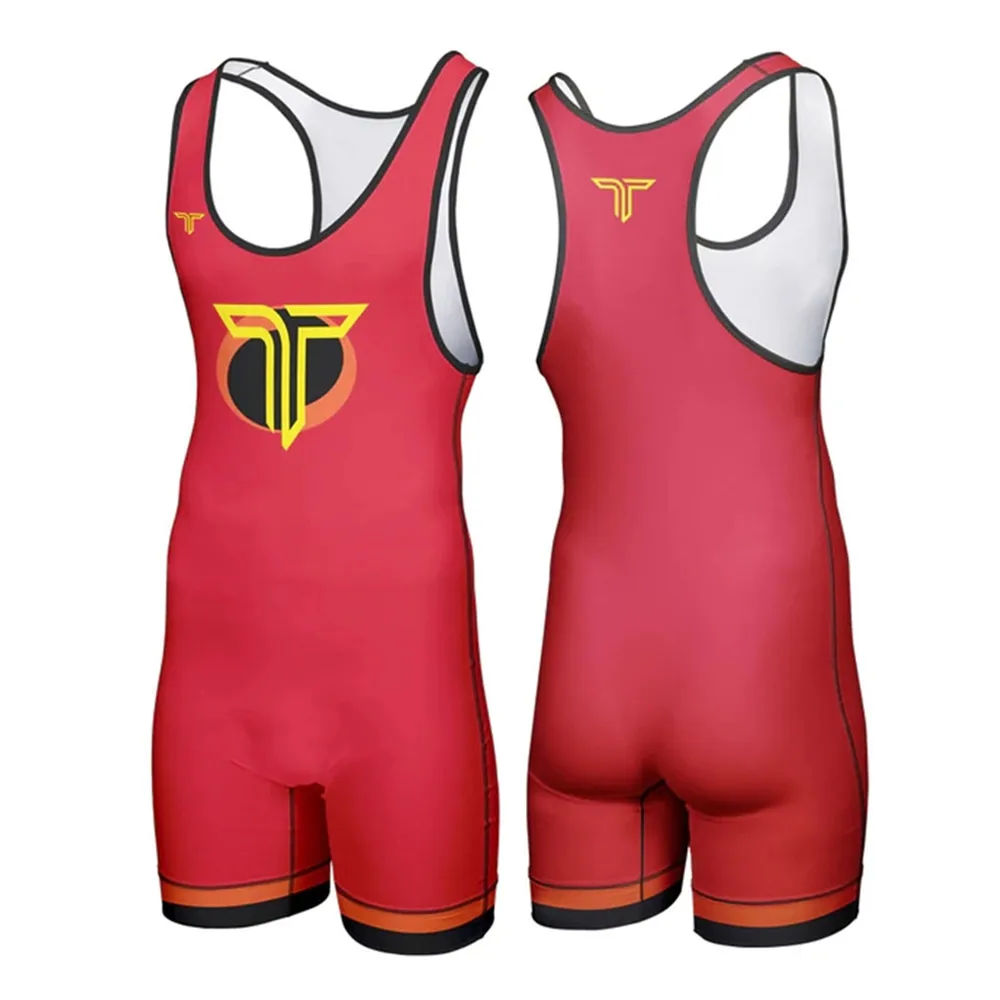 Wrestling Singlets Running Wear One Piece Bodysuit Breathable Quick Dry ...