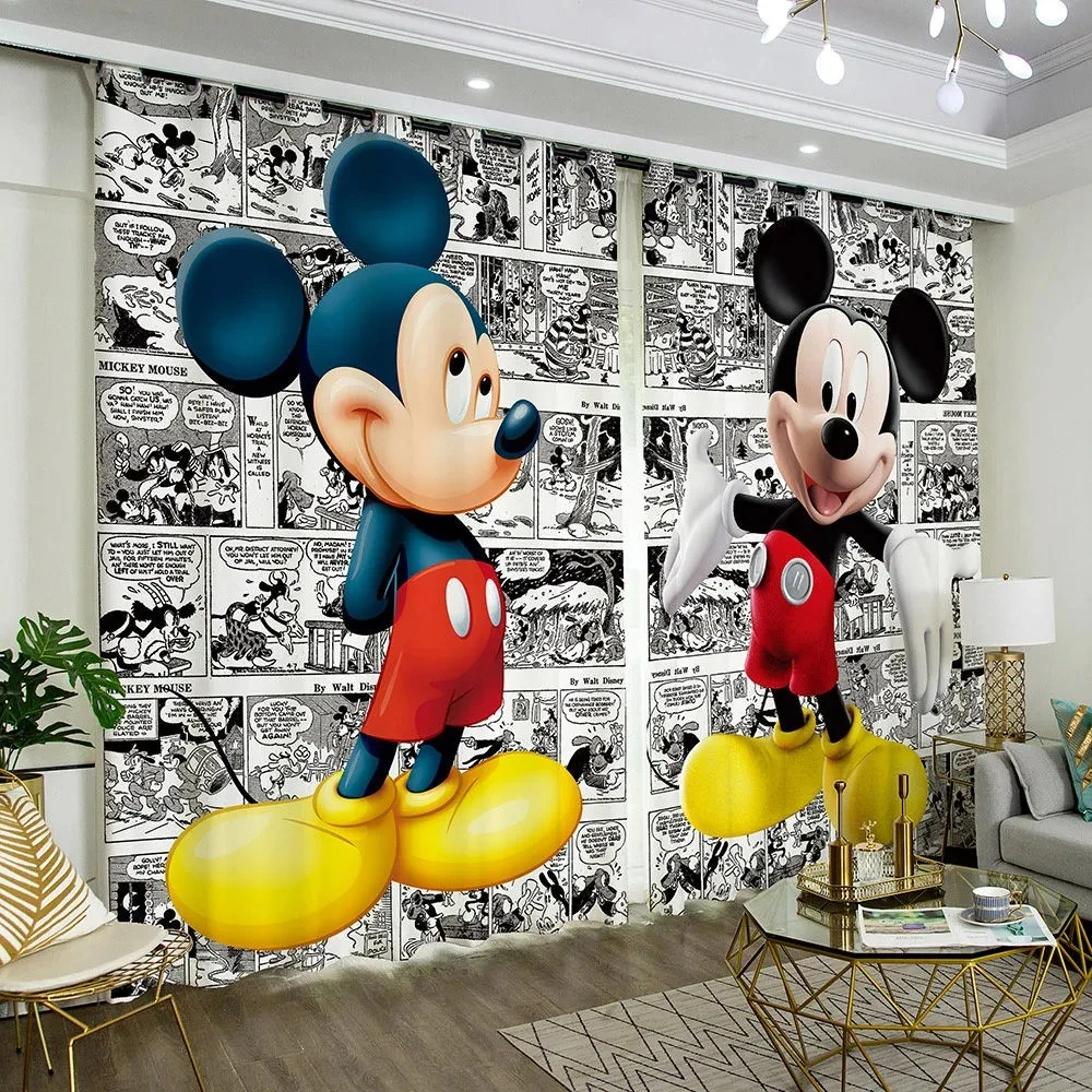 Mickey Mouse Textile Kids Room | Mickey Mouse Curtain Kids Room ...