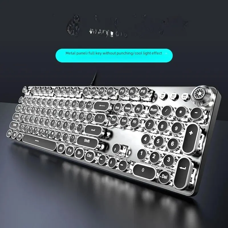 104-key-Mechanical-Keyboard-Tk100-Vintage-Steam-Punk-Game-Machine-Spin ...