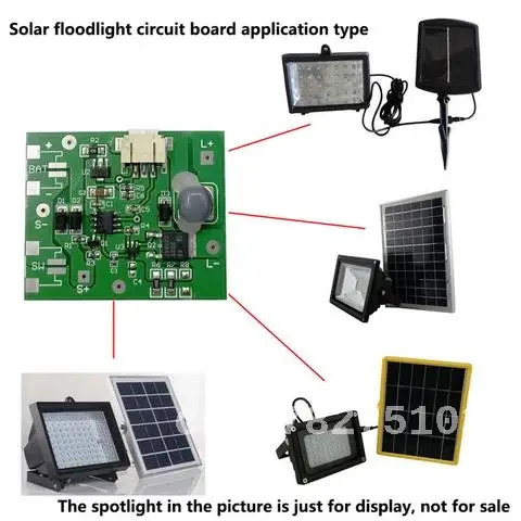 Solar-Light-Circuit-Board-with-Remote-Control-Li-Ion-Solar-Spotlight ...