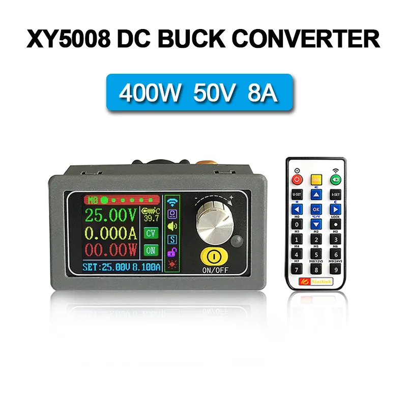 가변 DC DC 벅 컨버터 CC CV 가변 전원 공급 모듈, 실험실 스텝 다운 전압 조정기, XY5008, 400W, 50V ...