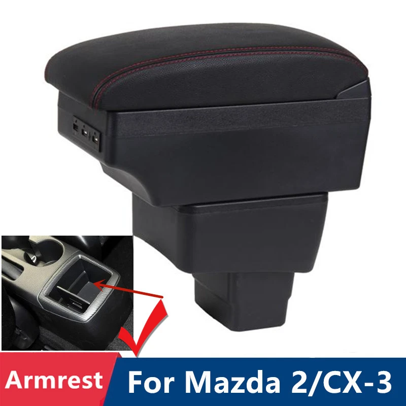 Armrest Box For Mazda 2 Cx-3 Cx3 2018 2019 2020 Leather Arm Rest Center ...