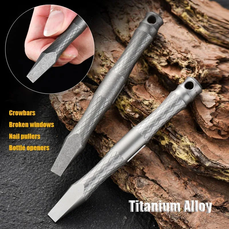 110mm-CNC-TC4-Titanium-Alloy-Multi-functional-Crowbar-Waist-Hanging-EDC ...