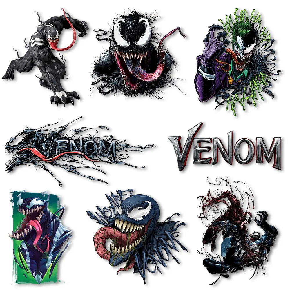 Venom Iron on Decals Heat Press Stickers Thermal Patches for Clothes ...