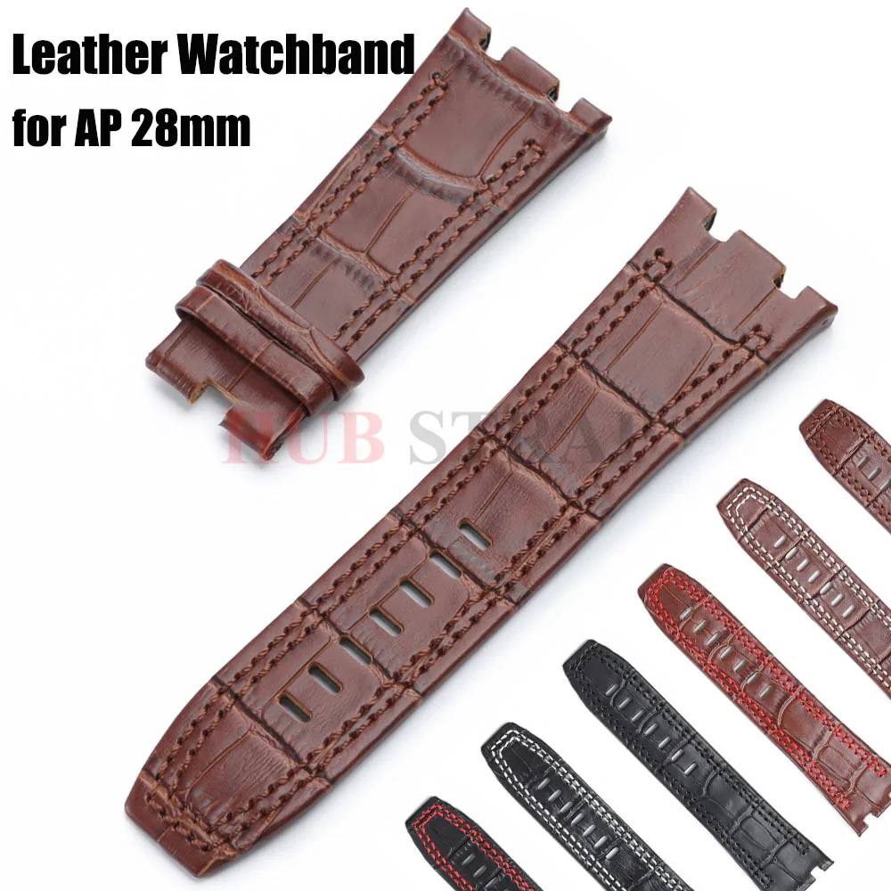 Leather Watch Strap Men Women for AP Royal Oak Offshore 15400 First ...