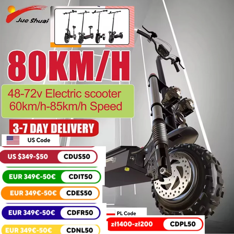 48V-60V-72V-1200W-2400W-3200W-6000W-Single-Dual-Drive-Electric-Scooter ...