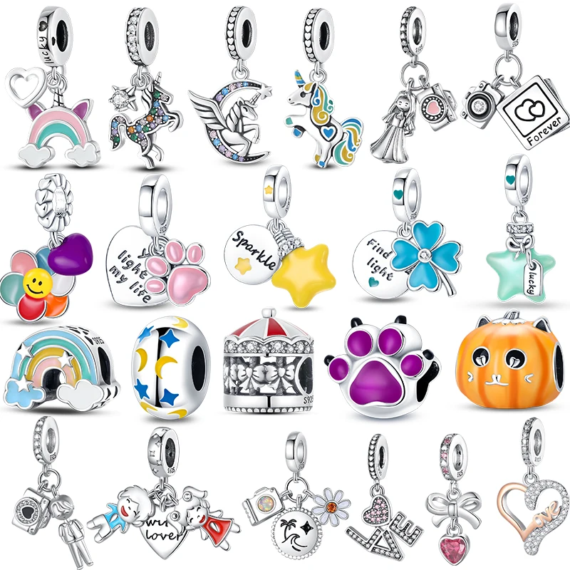 Pulsera-Pandora-Original-de-plata-100-925-para-mujer-abalorio-de ...