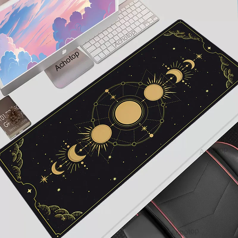 Grande Non-Slip Mouse Pad com bloqueio de borda, espaço, planeta, jogos ...