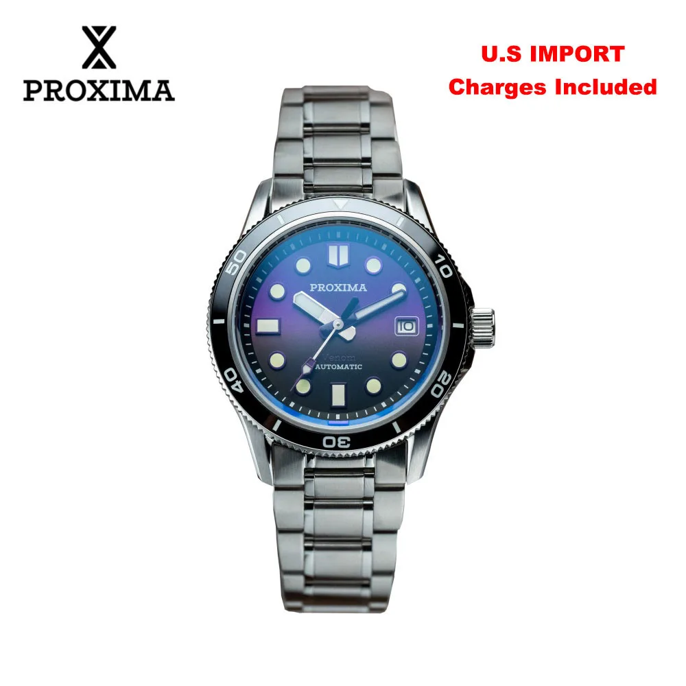 Proxima PX1740 39mm Men Mechanical Watches C3 BGW9 Sunburst Dial ...