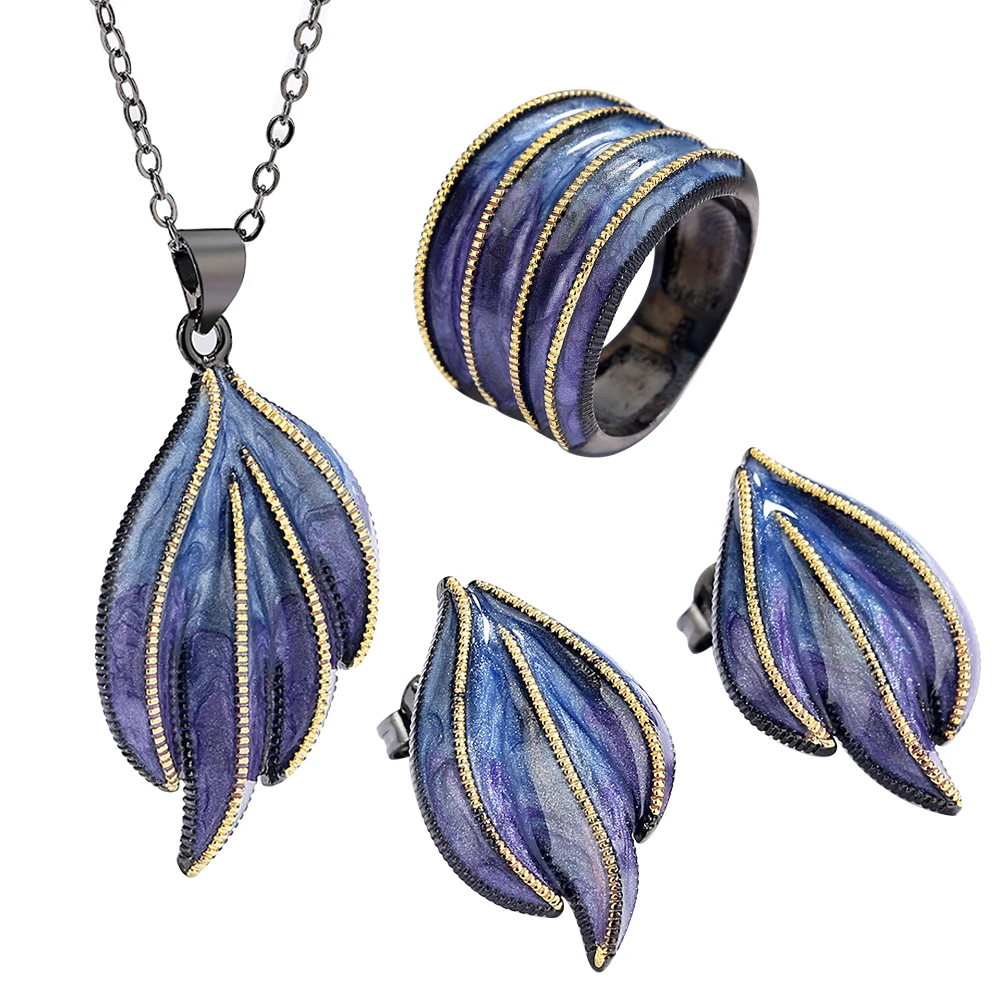 Ajojwel-Conjuntos-de-joyer-a-azul-Original-para-mujer-nuevo-dise-o-de ...