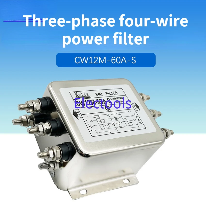 Power Filter Three-phase 380V Anti-interference Filter CW12B-60A-S ...