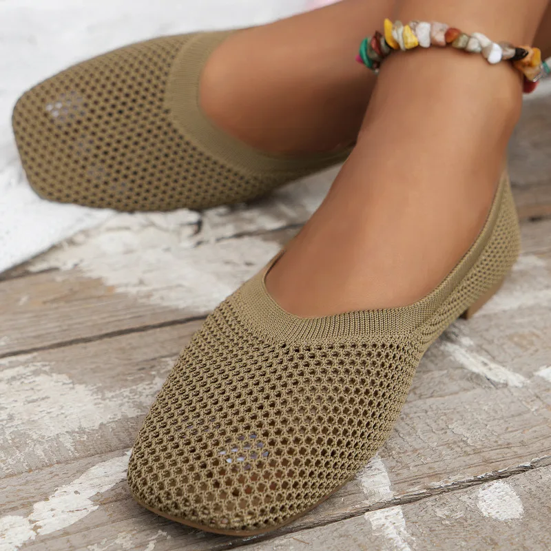 Mesh-Knitting-Loafers-Shoes-Women-Flats-Sport-Shoes-Casual-Sneakers ...