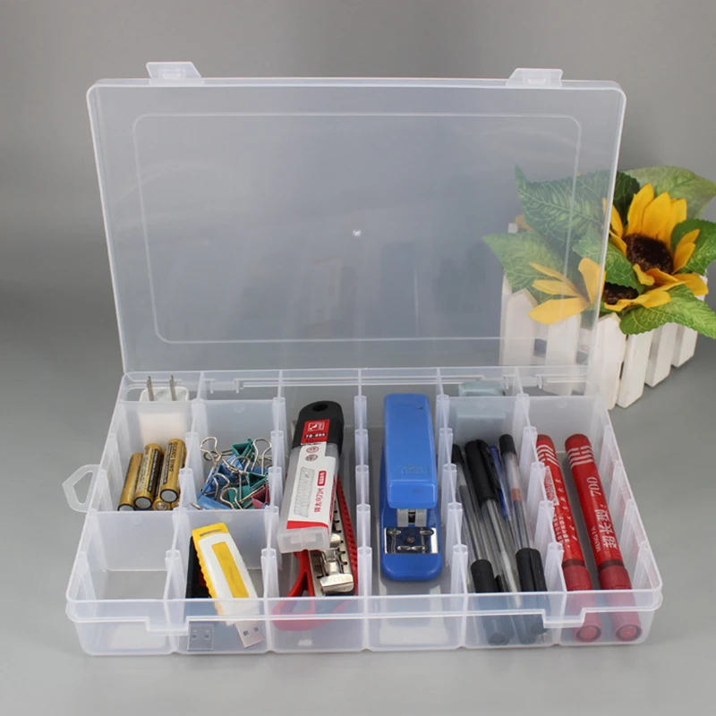 Practical-24-Grids-Compartment-Plastic-Storage-Box-Jewelry-Earring-Bead ...