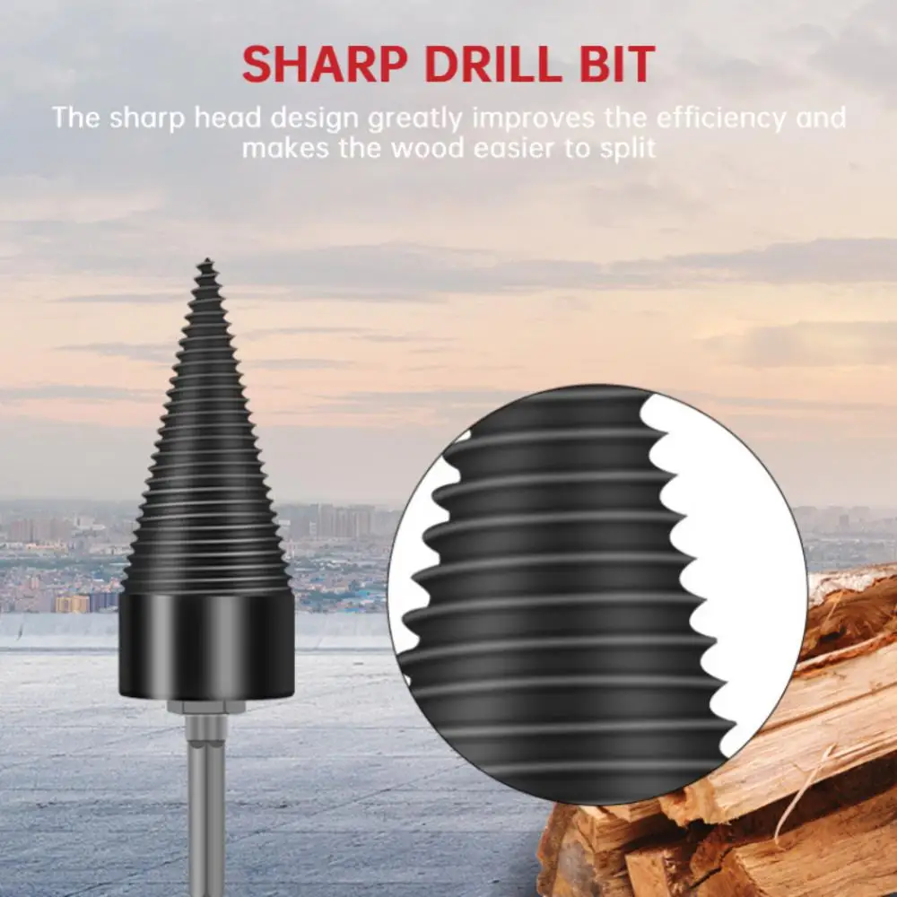 Firewood Chop Wood Drill Bit Splitting Tool Splitting Cone Log ...