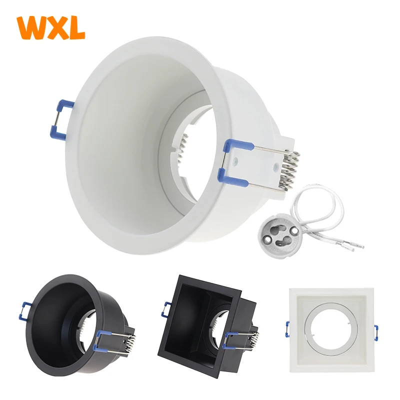 Square-Round-Recessed-Downlight-Spotlight-Mounting-Frame-MR16-GU10-Base ...
