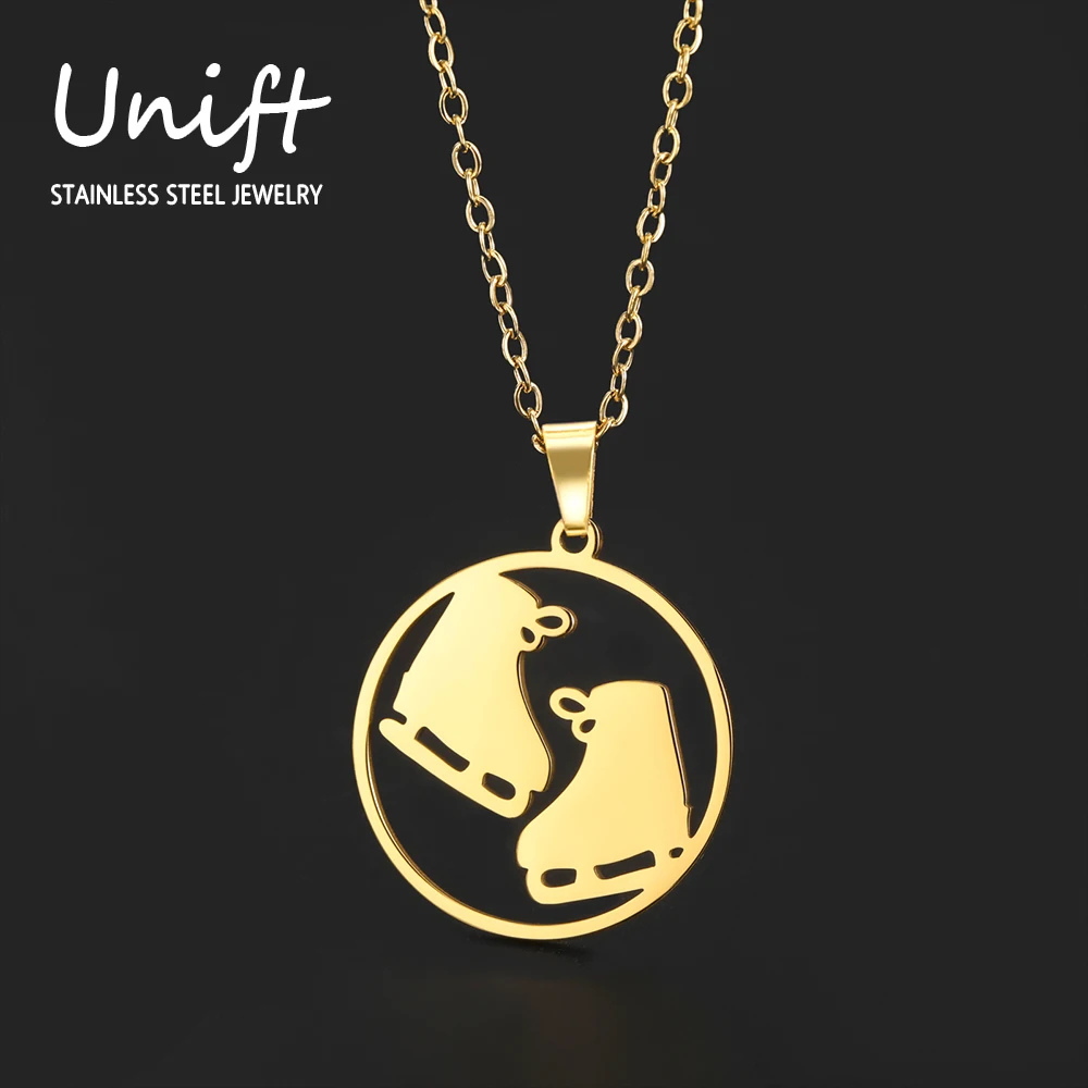Unift Ice Skate Figure Skating Pendant Necklaces for Women Girl ...