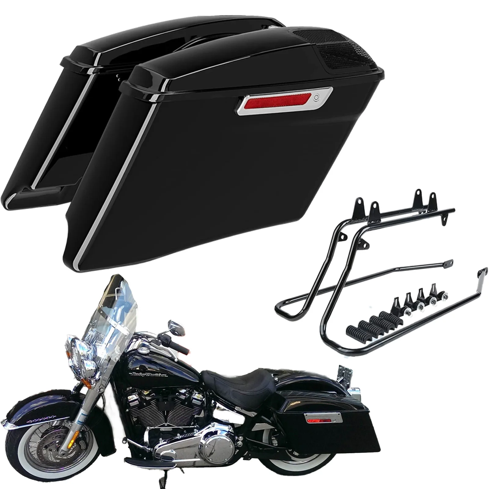 Motorcycle-Hard-ABS-Saddle-Side-Bags-Boxes-Cases-Saddlebags-with ...