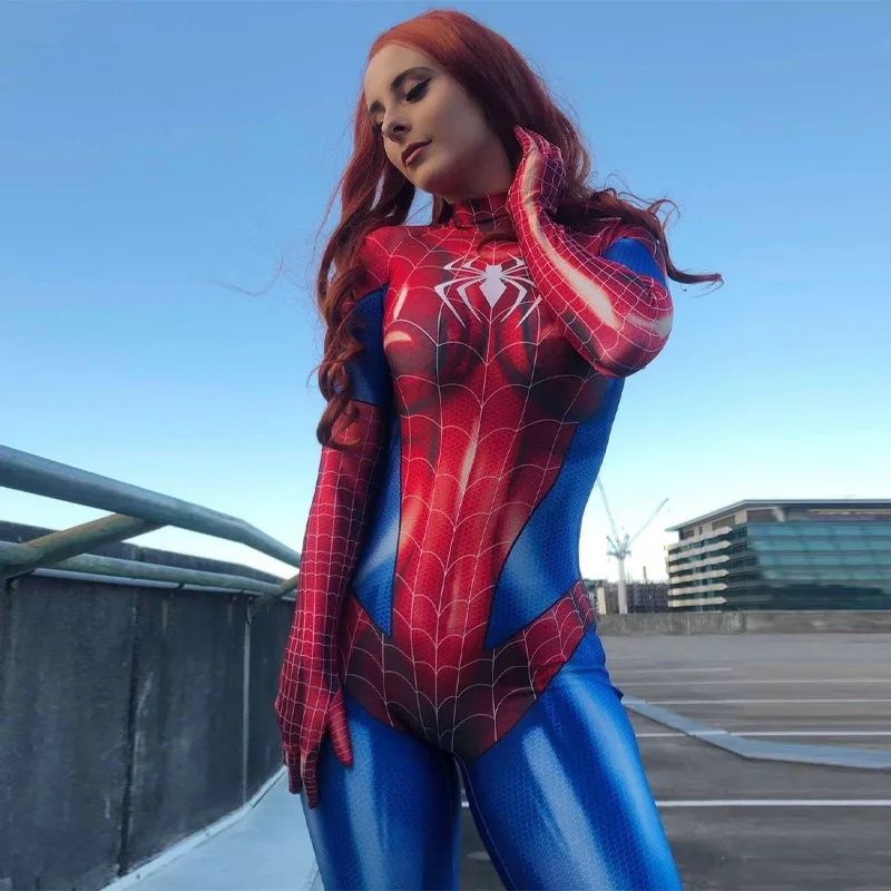 Disfraz de superhéroe Spiderman para mujer adulta, disfraz de Cosplay ...