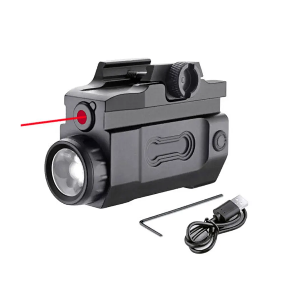 Arma recargable de alto Lumen, pistola láser verde, Riel, linterna de ...