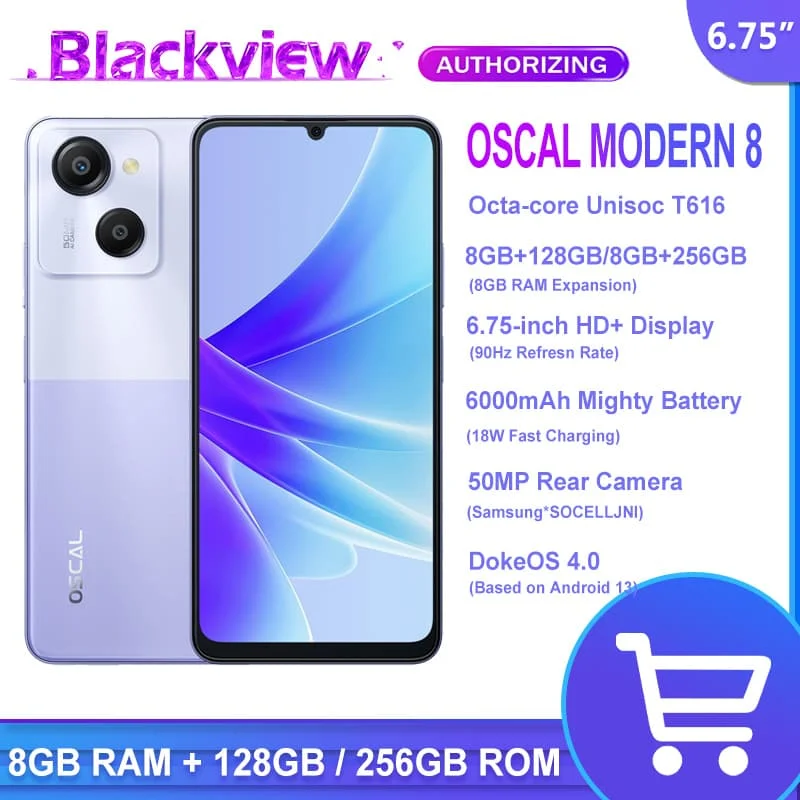 Blackview OSCAL MODERN 8 6.75 Inch Ultra Thin Smartphones 8GB+128GB ...