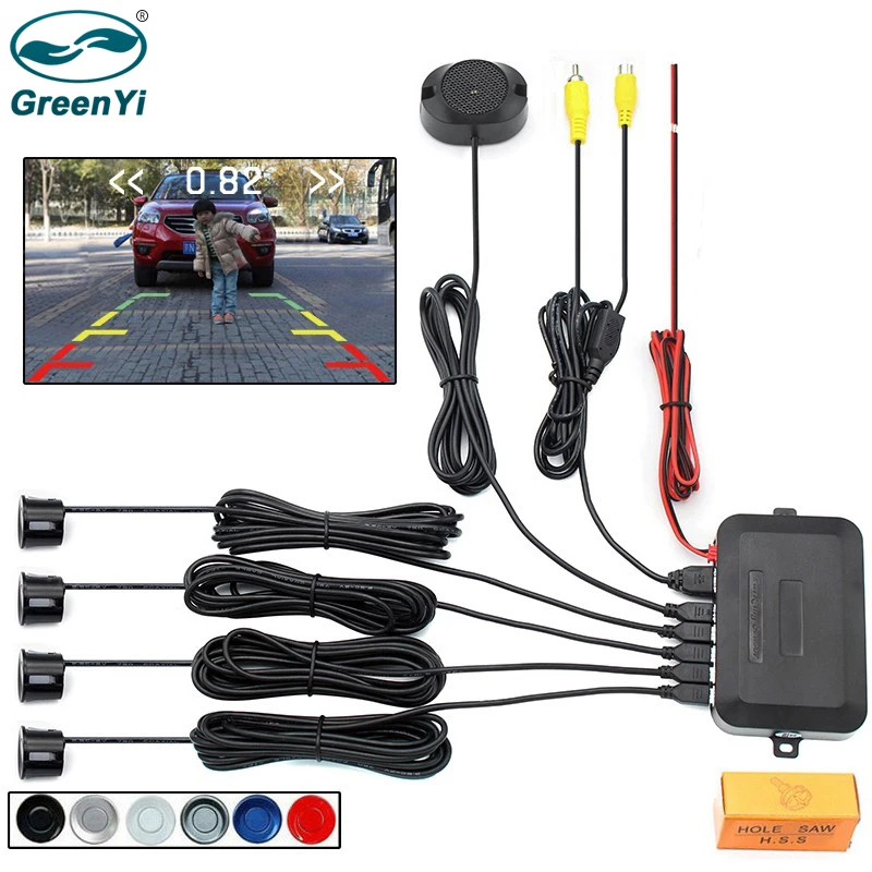 CVBS GreenYi Dual Core CPU Car Video Parking Sensor Reverse Backup ...