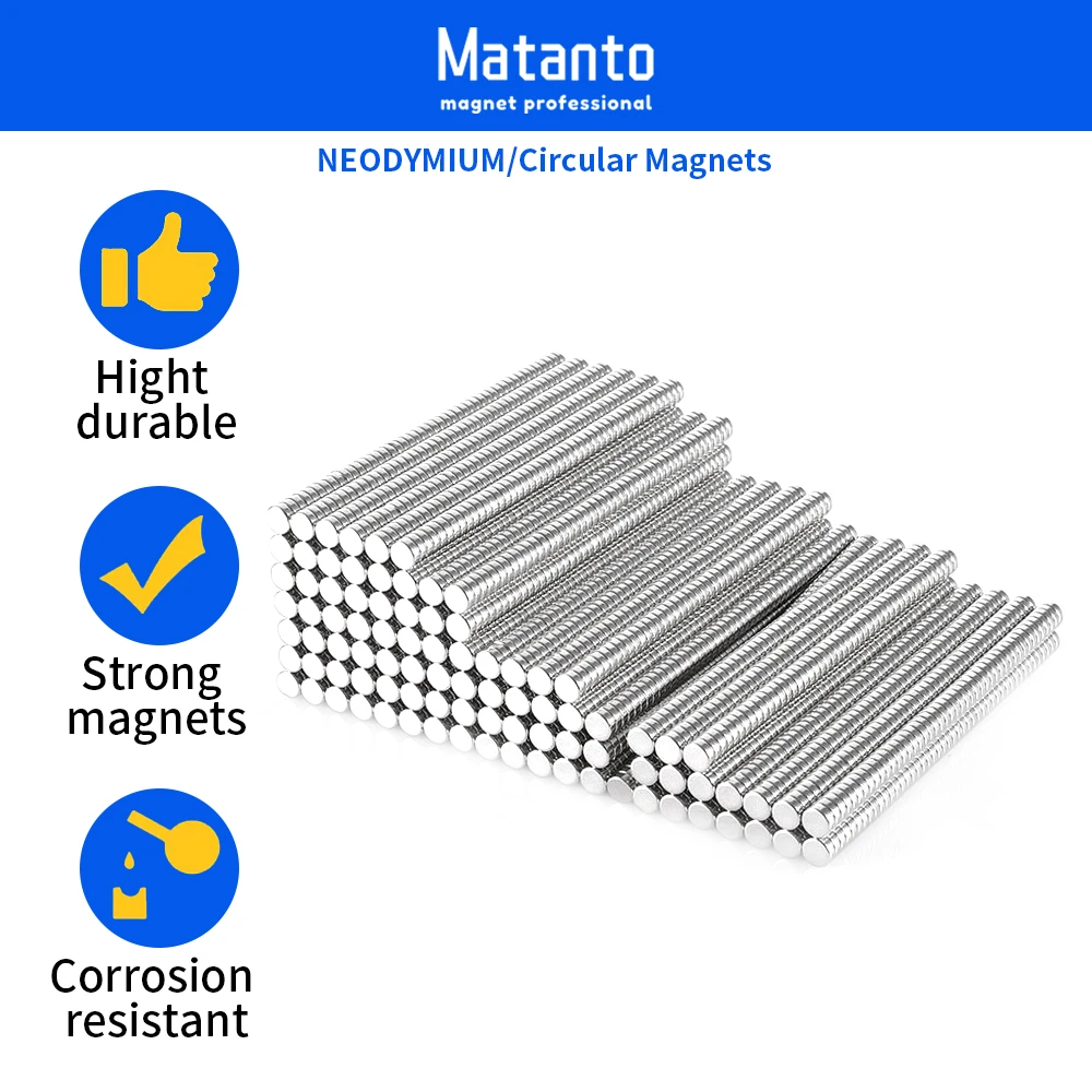 100/200/500/1000/5000PCS 2x1 Small Round Magnet 2*1mm Neodymium ...