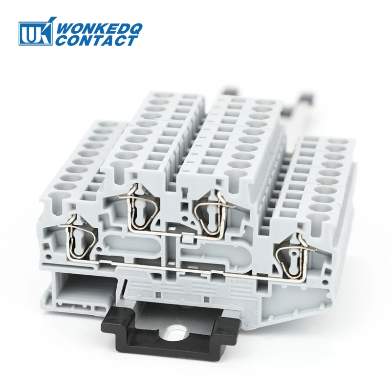 STTB4-Double-Level-Spring-Cage-Terminal-Block-NS35-Din-Rail-Mount ...