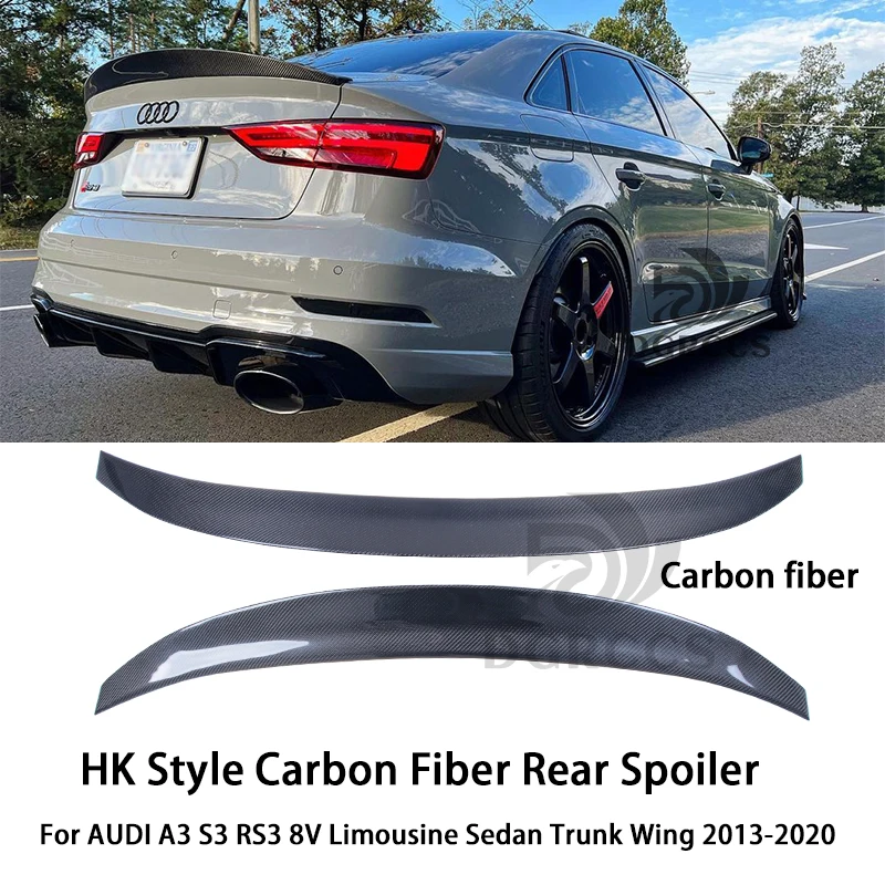 For-AUDI-A3-S3-RS3-8V-Limousine-Sedan-HK-Style-Carbon-Fiber-Rear ...