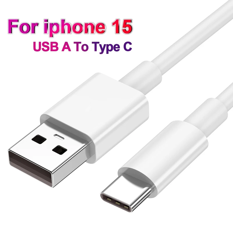 USB C Cable for iPhone 15 Pro max USB A to Type C Fast Charger Cable ...