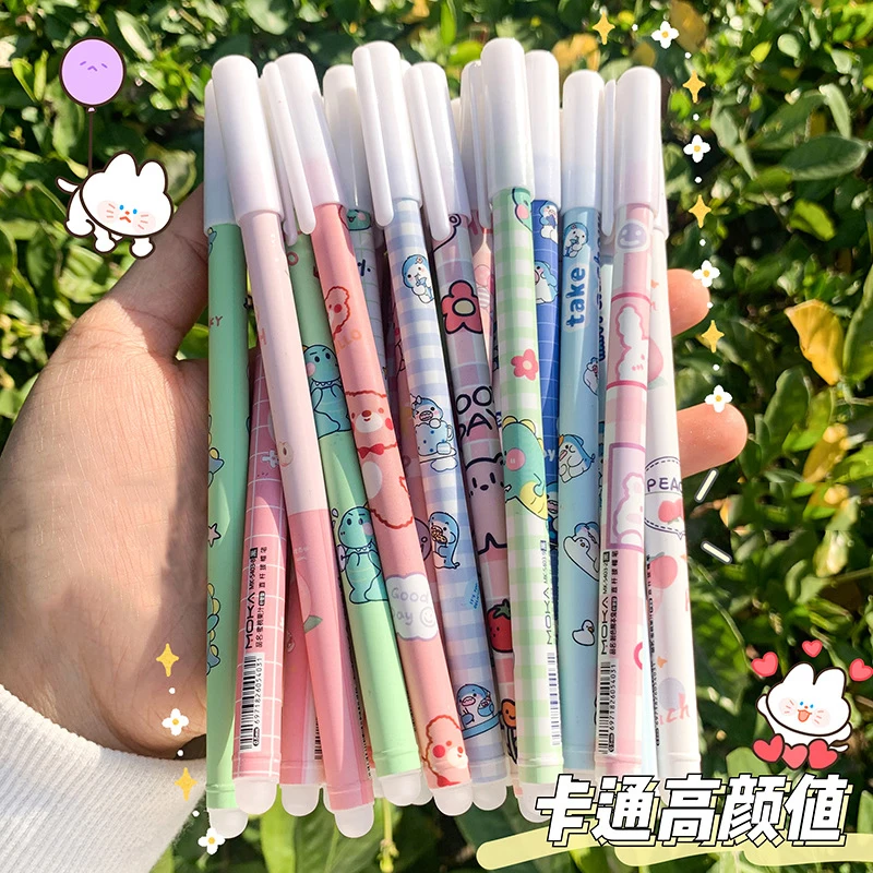 Haile 6Pc/Set Kawaii Game Cartoons Neutral Erasable Pen 0.5mm blue Gel ...